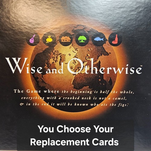 Wise and Otherwise 1997 Word Proverb Board Game - You Choose Cards 1 ...