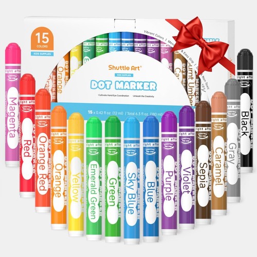 Dot Markers, 15 Colors Washable Dot Markers for Toddlers,Bingo Daubers ...