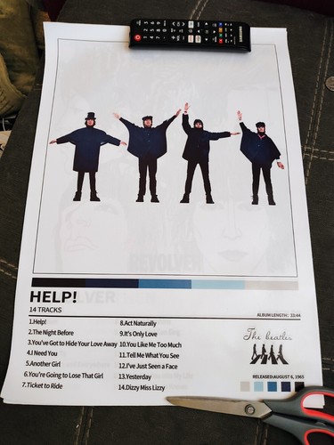 The Beatles - Help! Album Artwork Print - Unframed Canvas Print -16x24 ...