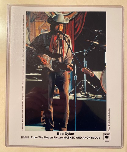 BOB DYLAN 8" x 10" promo photo promoting the motion picture MASKED AND ...