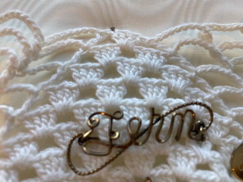 Vintage Script Name Brooch Cursive Gold Wire Pin FERN | eBay