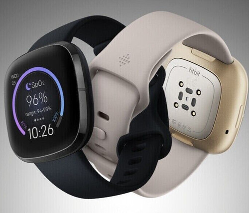 Fitbit Sense FB512 Advanced Health Fitness Tracker Smartwatch Silver ...