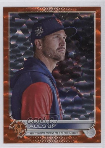 2022 Topps Update Veteran Combos Orange Foil /299 Jacob deGrom Max ...