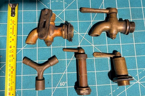 Brass stationary engine taps very rare Lister Antique Vintage | eBay UK