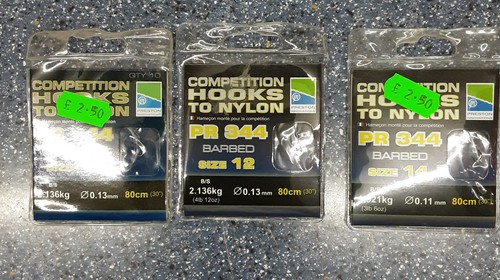 Preston PR344 Hooks to Nylon Solihull Angling Centre | eBay UK