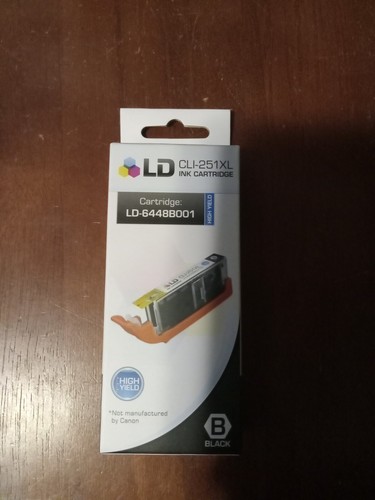 LD CLI-251XL Black High Yield Ink Cartridge For Canon Pixma LD-6448B001 ...
