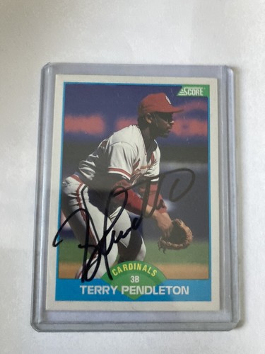 1989 Score Terry Pendleton Signed Baseball Card | eBay