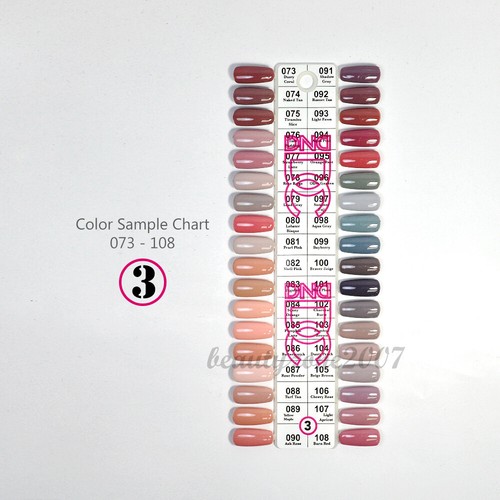 DND Color Swatches / Color Chart / Color Sample Single – 3 | eBay