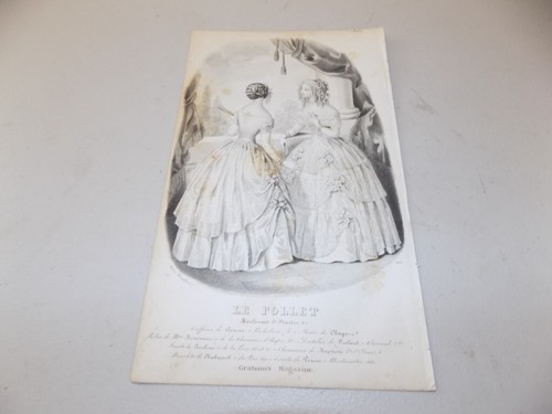1848 Antique Graham’s Magazine Print / LE FOLLET FASHIONS | eBay