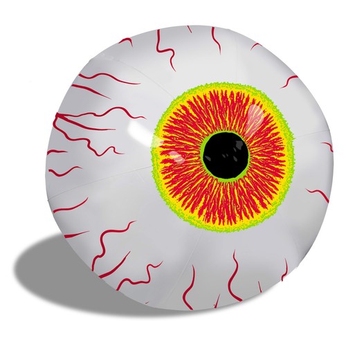 HALLOWEEN Dead Zombie Party Decoration INFLATABLE EYEBALL Beach Ball ...
