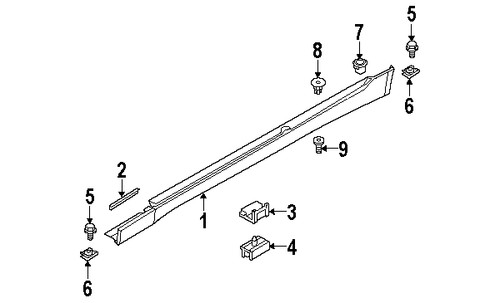 BMW 51717066229 GENUINE OEM ROCKER MOLDING PIN | eBay