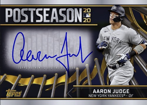 2021 Topps Postseason Performance Aaron Judge Auto Topps Bunt Digital ...