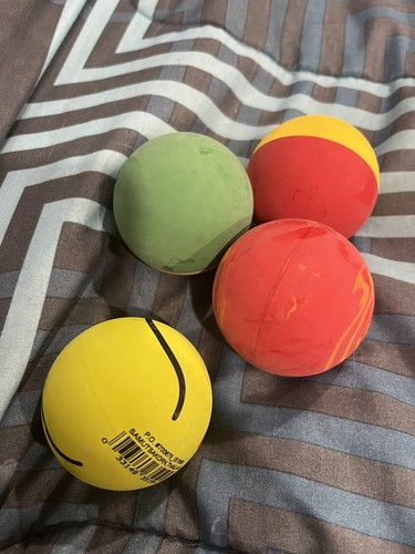 Lot of Four Bouncy Rubber Ball Medium Size | eBay