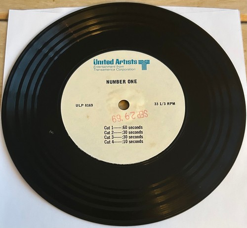 Radio Spot 7" -Number One-'69 United Artists Film - Charlton Heston | eBay