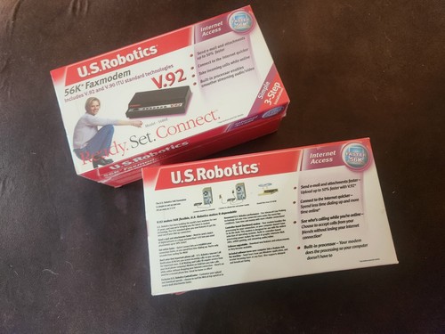 Lot of 2 NEW SEALED IN BOX US Robotics V.92 USR5686E External Modem ...
