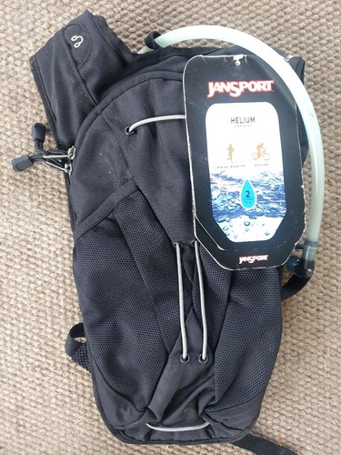Jansport Helium Hydration Pack Black Backpack 2 Liter Water Outdoor ...