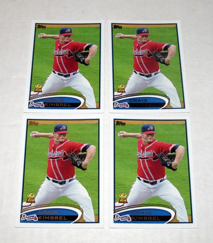 2012 Topps 87 Craig Kimbrel Lot (x4) Braves 2nd Year Rookie Cup | eBay