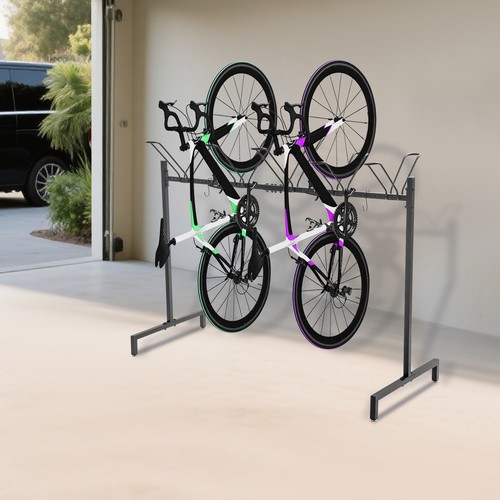 5-Slot Bike Organizer Bicycle Parking Rack Bicycle Storage Holder Floor ...