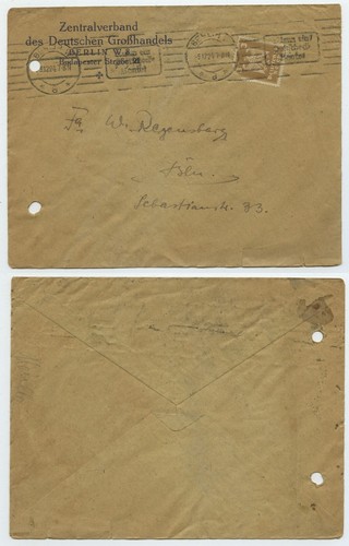 114163 - Beleg Zentralverband des Deutschen Großhandels - Berlin 9.12. ...