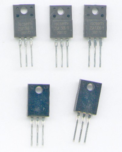 5 x TRANSISTOR PNP 2SA1306 ( A1306 ) 160V 1,5A , 100Mhz TO220 ISO TOP ...