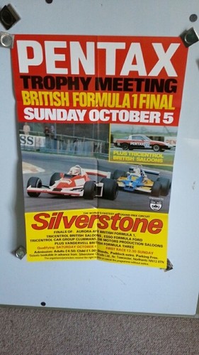 Silverstone 1980 British F1 Final Original Event Poster | eBay