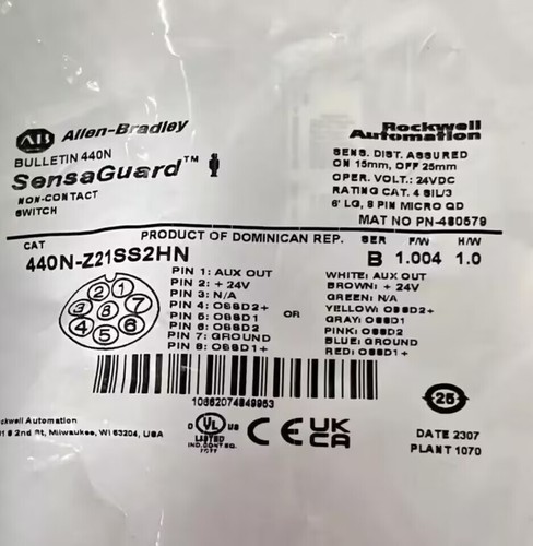 Allen Bradley 440N-Z21SS2HN Series B GuardMaster SensaGuard Switch | eBay