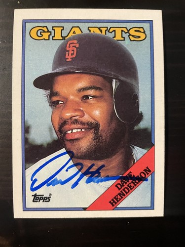 1988 Topps #628 Dave Henderson (dec) San Francisco Giant Signed Card ...