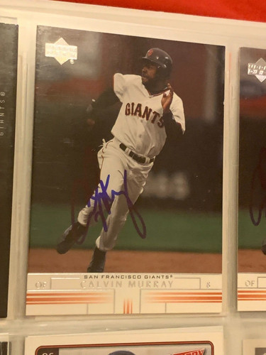 CALVIN MURRAY AUTOGRAPHED SIGNED 2002 UPPER DECK CARD GIANTS COA | eBay
