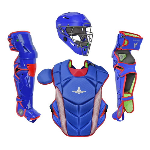 All Star MVP Pro Intermediate 13-15 Baseball Catchers Gear Set - Royal ...