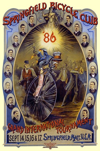 SPRINGFIELD BICYCLE CLUB MA BIG WHEEL BIKE US CYCLES 1886 VINTAGE ...