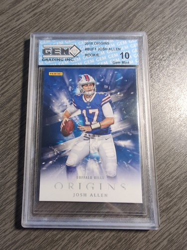 josh allen rookie card gem 10 2018 Origins #buf1 Rare Mint Panini ...