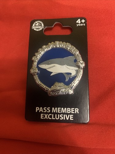 SEAWORLD 2023 PASS MEMBER EXCLUSIVE NAVY SILVER SHARK PIN NEW | eBay