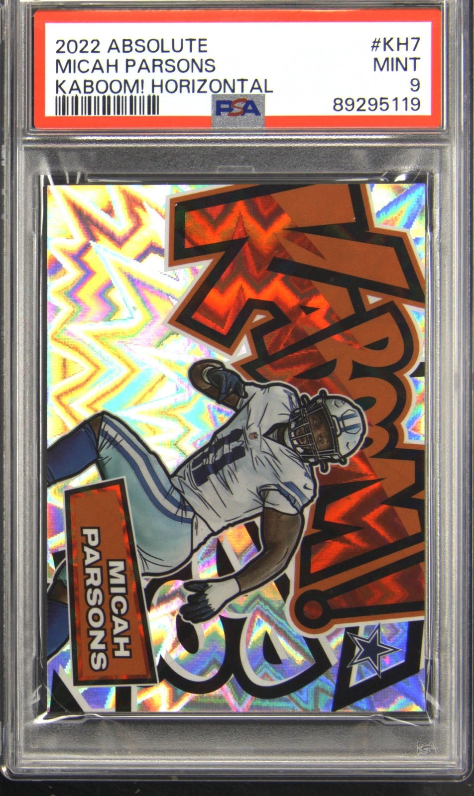 Micah Parsons 2022 Absolute #KH7 Kaboom! (Horizontal) Price Guide ...