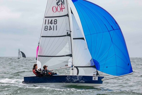 RS 400 asymmetric sailing dinghy with sails spinnaker trolley & road ...