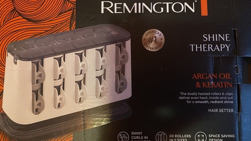 Remington Shine Therapy Argan Oil & Keratin Treated Hair Setters Hot ...