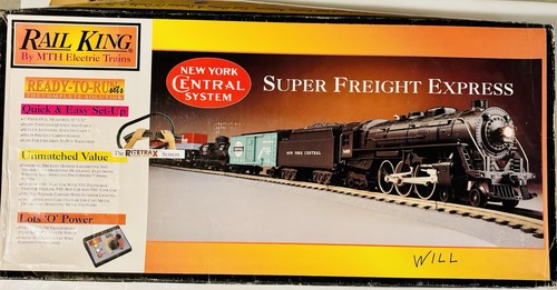 MTH Rail King NYC Super Freight Express O-Gauge Train Set w/Hudson ...