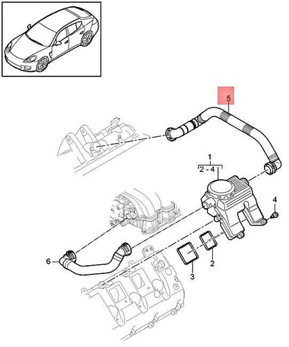 Genuine PORSCHE Panamera Porsche 970 Breather Line 94610724500 | eBay