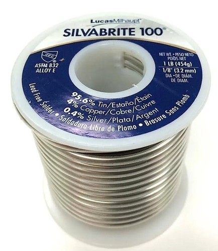 Silvabrite 100 Solder - 1 Roll (1LB) 95.6% TIN 4% Copper .4% Silver 747041567610 | eBay