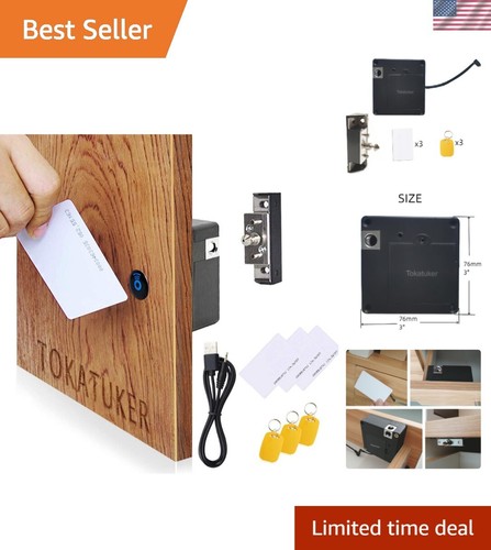 Invisible Electronic Cabinet Lock Hidden NFC Lock DIY RFID Lock Latch ...