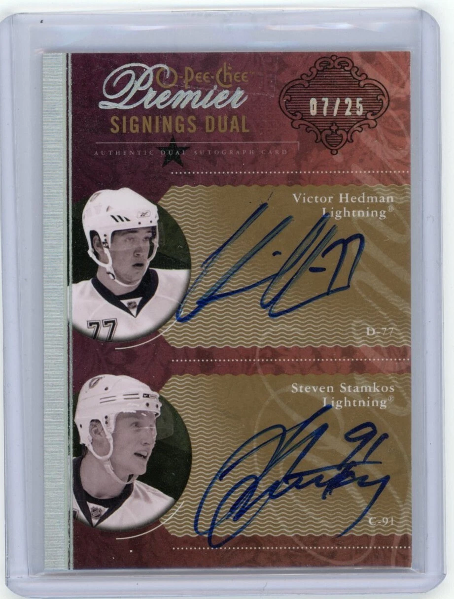Steven Stamkos / Victor Hedman 2009 O-Pee-Chee Premier #PS2-SH Signings ...