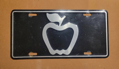 Vintage Apple Logo License Plate Booster Metal | eBay