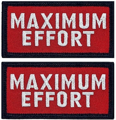 Maximum Effort Deadpool Embroidered Patch |2PC 3"x1.5" HOOK BACKING | eBay