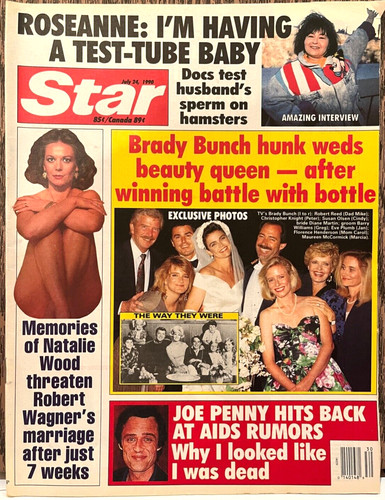 STAR Tabloid July 24, 1990 - BRADY BUNCH wedding - NATALIE WOOD ...