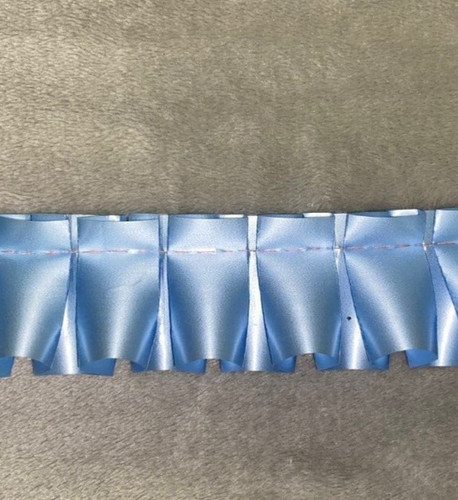 BABY BLUE PRE PLEATED FLORAL FUNERAL TRIBUTE WREATH FLOWER POLY RIBBON ...