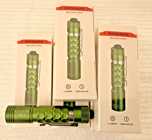 Ripsshine: 1200 LUMIN Green Metal Alloy Rechargeable + Waterproof EDC ...