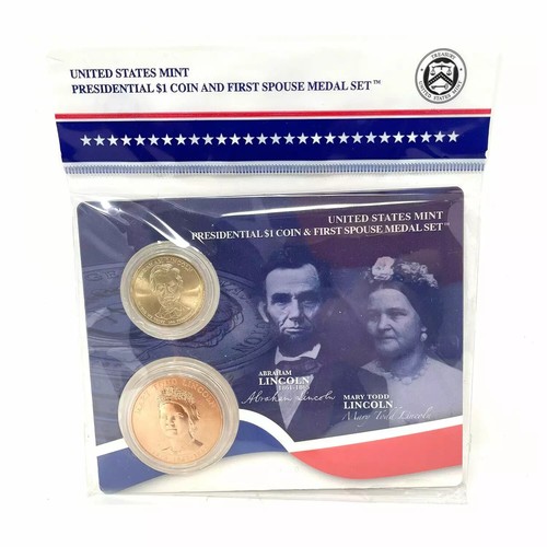 2010 Presidential $1 Coin and Spouse Medal Set: Abraham & Mary Todd ...