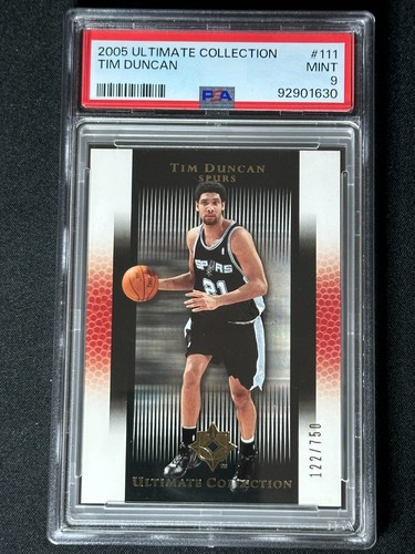 2005 Ultimate Collection Tim Duncan #111 PSA 9 MINT Spurs HOF SP /750 ...