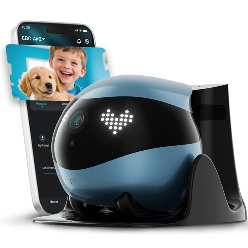 Air 2 FamilyBot Indoor Security Camera Robot: 2K Pet Camera, Movable ...