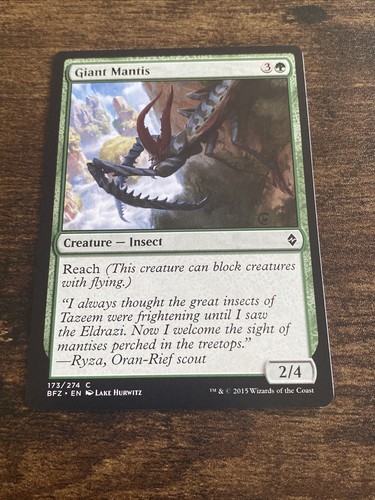 Giant Mantis Battle for Zendikar 173/274 MTG Magic The Gathering B10897 ...