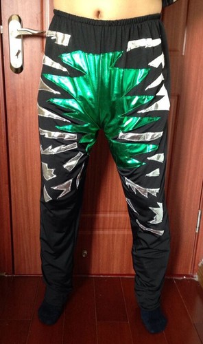 Fancy Dress Party Spandex Metallic Zentai Wrestling Tights/pants green ...